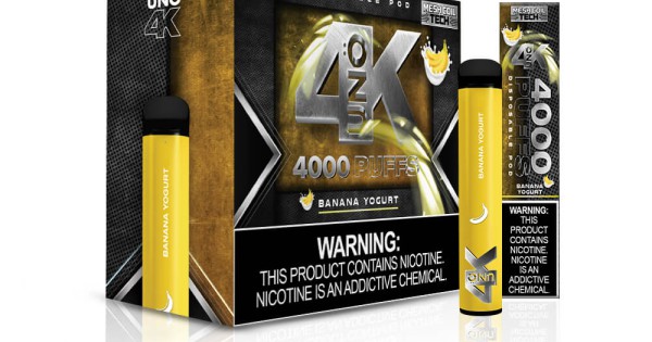 UNO 4K Disposable Vape – 4000 Puffs, 25 Flavors